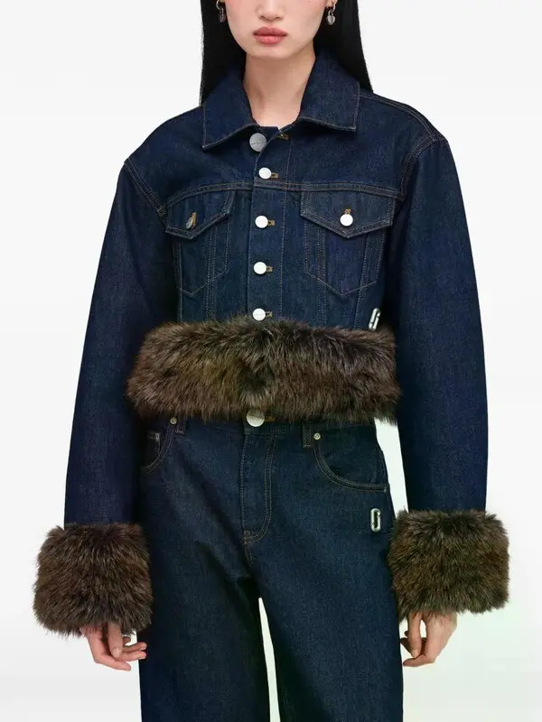 Marc Jacobs Faux-fur Shrunken Trucker