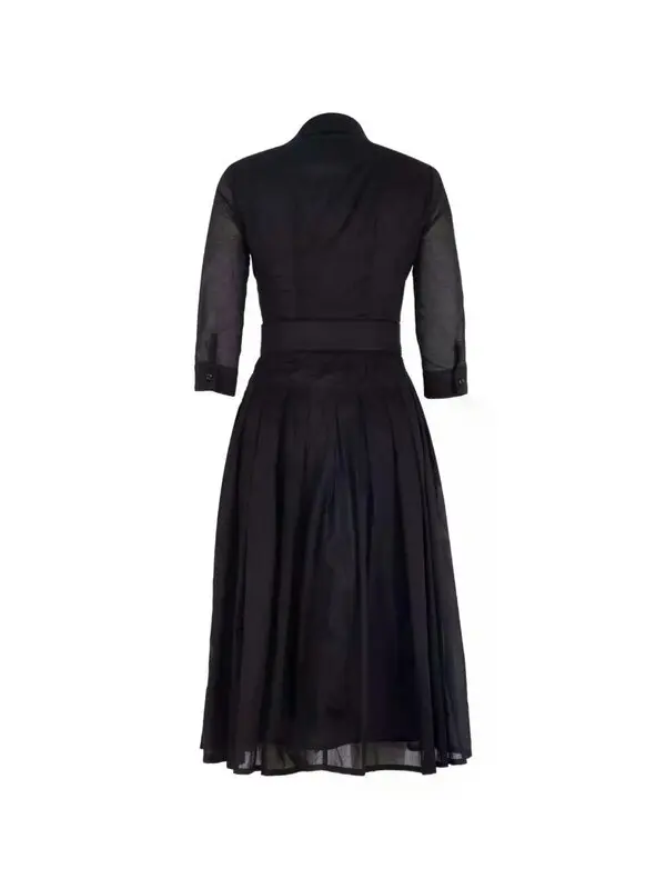 Samantha Sung Audrey Belted Pleated Midi Dress