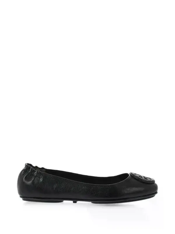 Tory Burch Crystal-embellished Logo-patch Ballet Flats