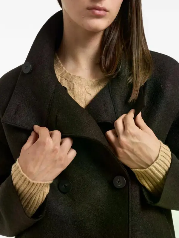 Harris Wharf London Double-breasted High-neck Jacket