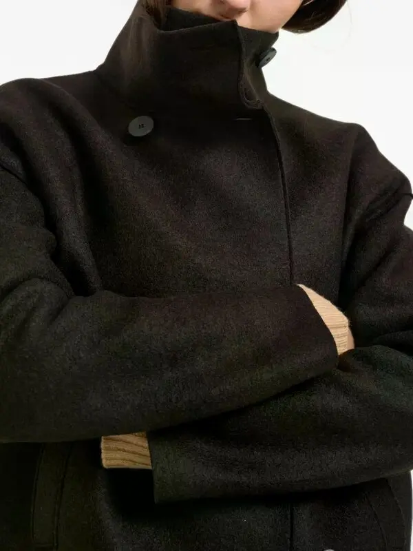 Harris Wharf London Double-breasted High-neck Jacket