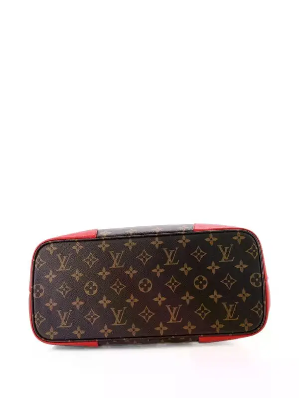 LOUIS VUITTON Flandrin Monogram Canvas And Leather Tote Bag - Red