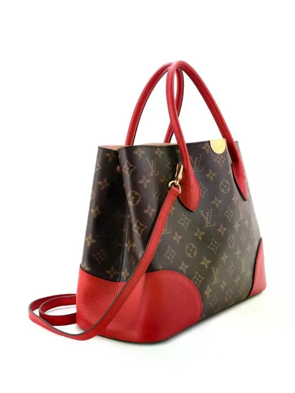 LOUIS VUITTON Flandrin Monogram Canvas And Leather Tote Bag - Red