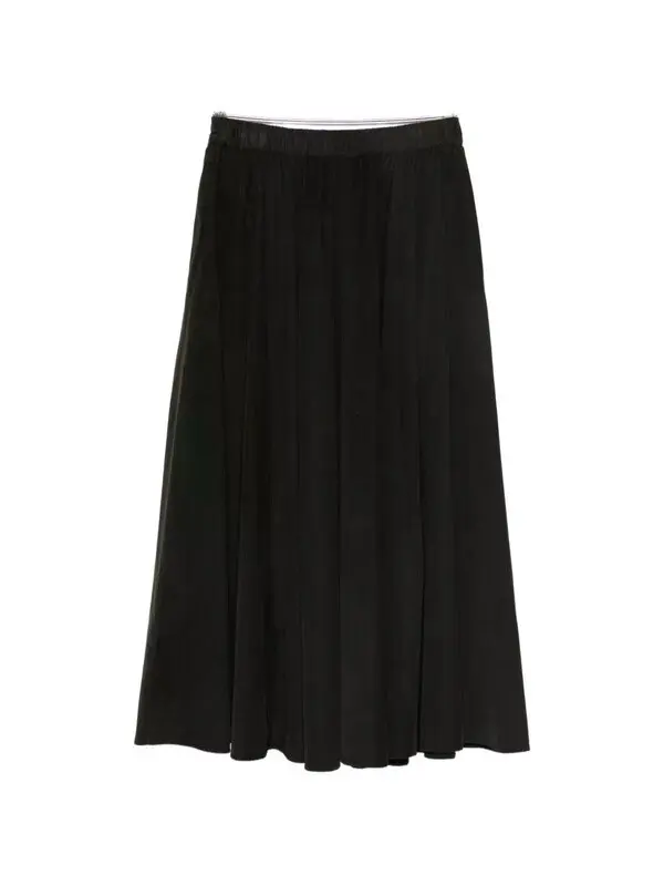 Aspesi Pleated Corduroy Midi Skirt