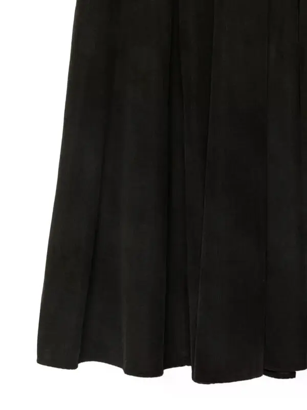 Aspesi Pleated Corduroy Midi Skirt