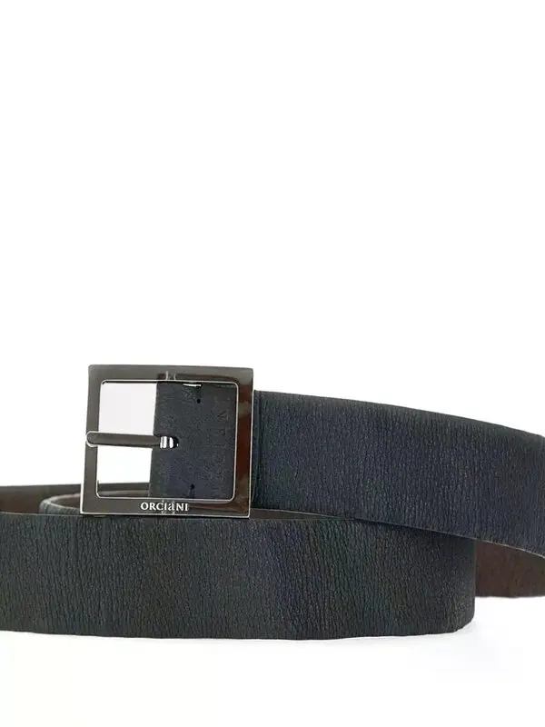 Orciani Chevrette Double Reversible Frosted Belt - Black