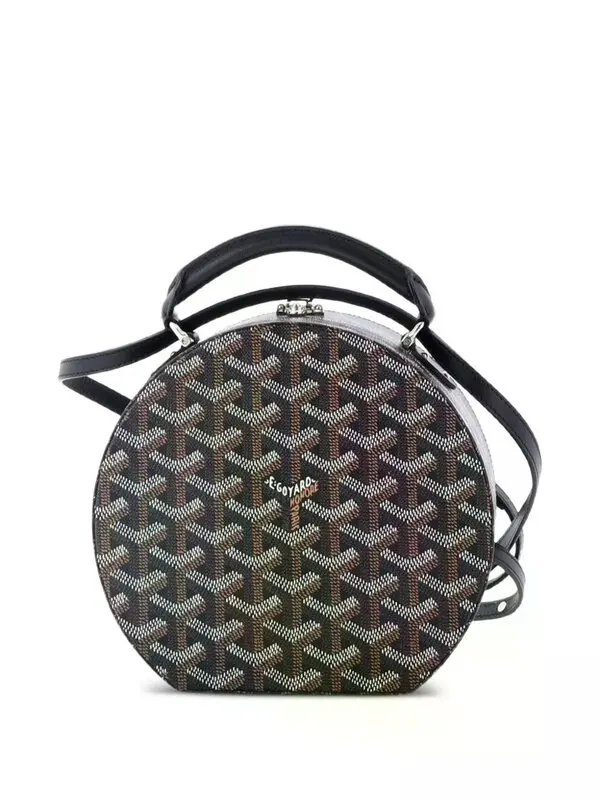 Goyard Alto Hatbox Bag Coated Canvas Satchel - Black