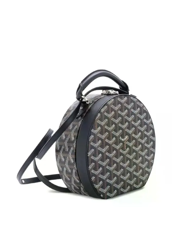 Goyard Alto Hatbox Bag Coated Canvas Satchel - Black