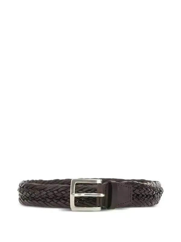 Orciani Woven Leather Belt - Brown