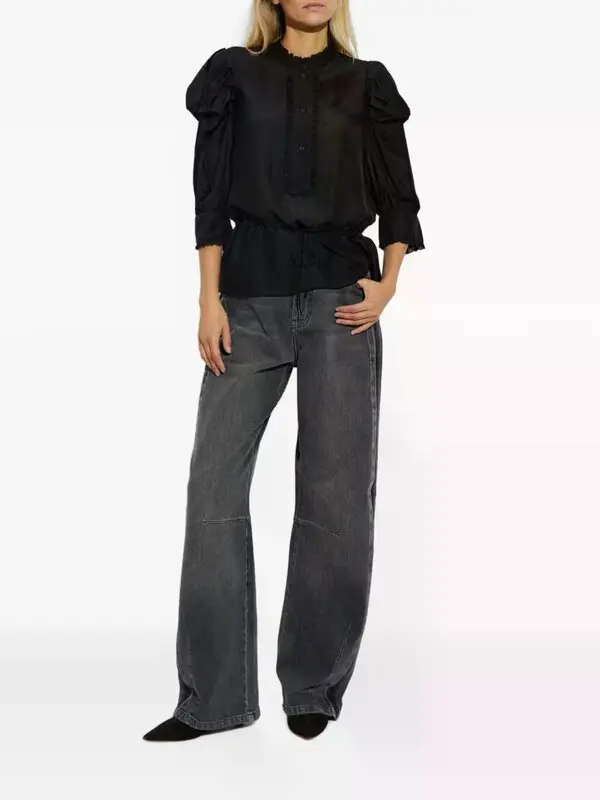 Munthe Ruffled Drawstring-waist Top