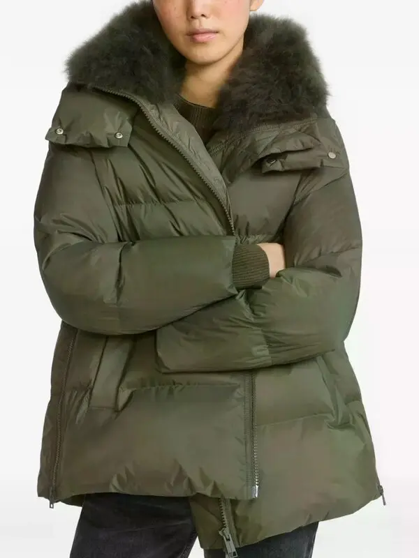 YVES SALOMON Shearling-trimmed A-line Jacket