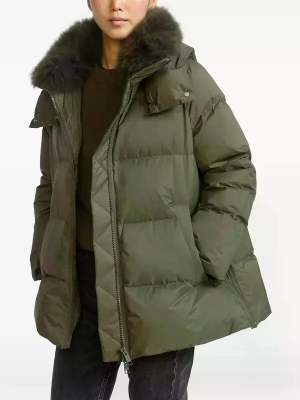 YVES SALOMON Shearling-trimmed A-line Jacket