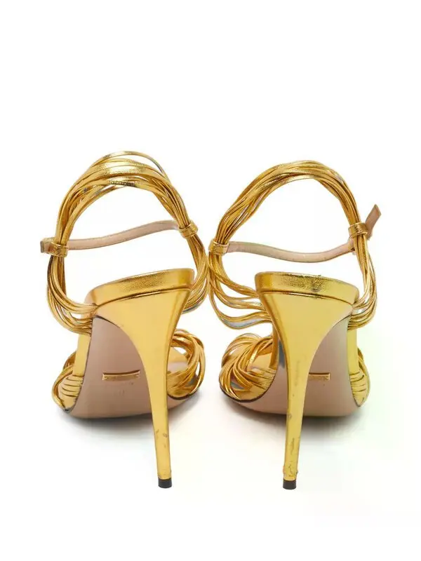 Gucci Allie Ankle-strap Sandals - Gold