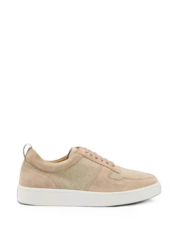 AURELIEN Bayside Suede-panelled Sneakers - Neutrals