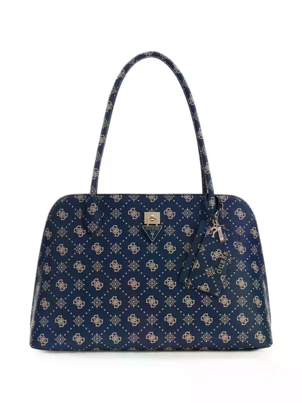 Guess Monogram-print Logo-plaque Tote Bag