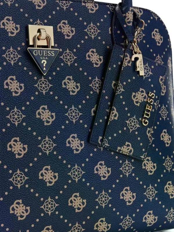 Guess Monogram-print Logo-plaque Tote Bag