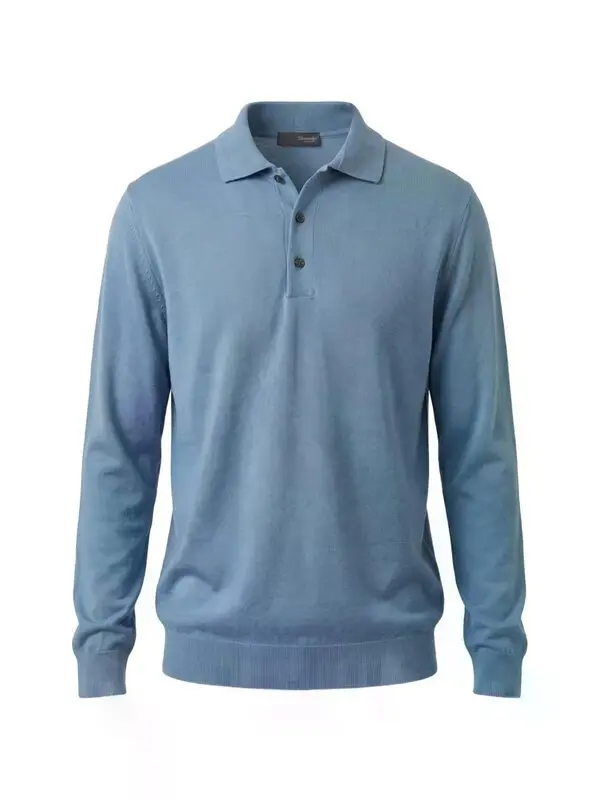 DRUMOHR Long-sleeve Polo Shirt - Blue