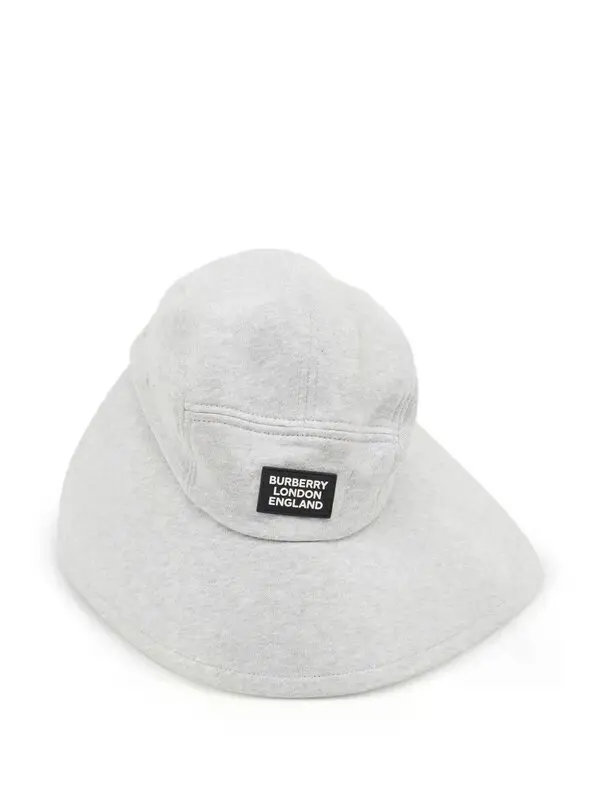 Burberry Logo-detail Cotton Baseball Cap - Grey