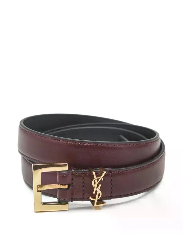 Saint Laurent Cassandre Slim Belt - Red