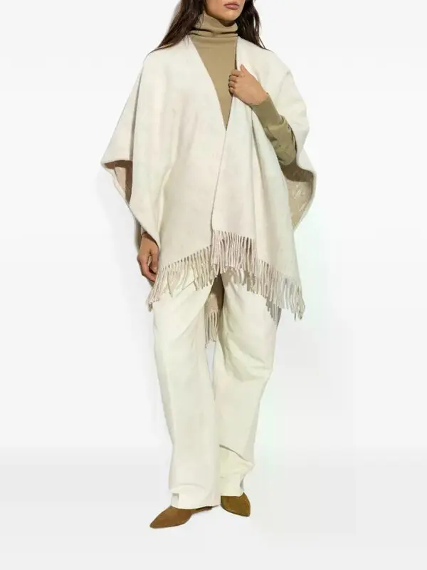 JIMMY CHOO Monogram Fringed Poncho