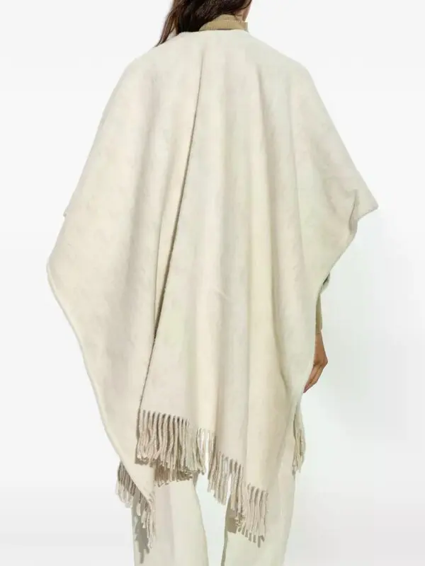 JIMMY CHOO Monogram Fringed Poncho