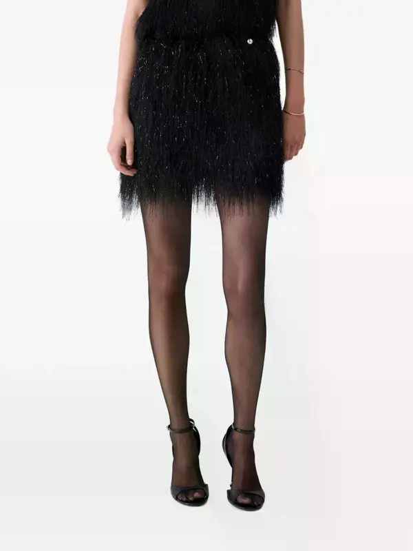 Liu Jo Fringe Mini Skirt - Black