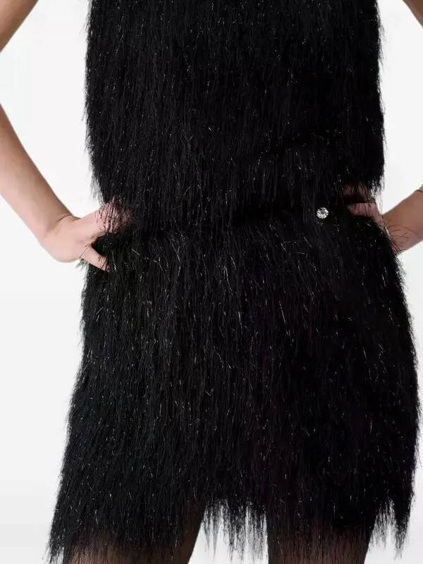 Liu Jo Fringe Mini Skirt - Black