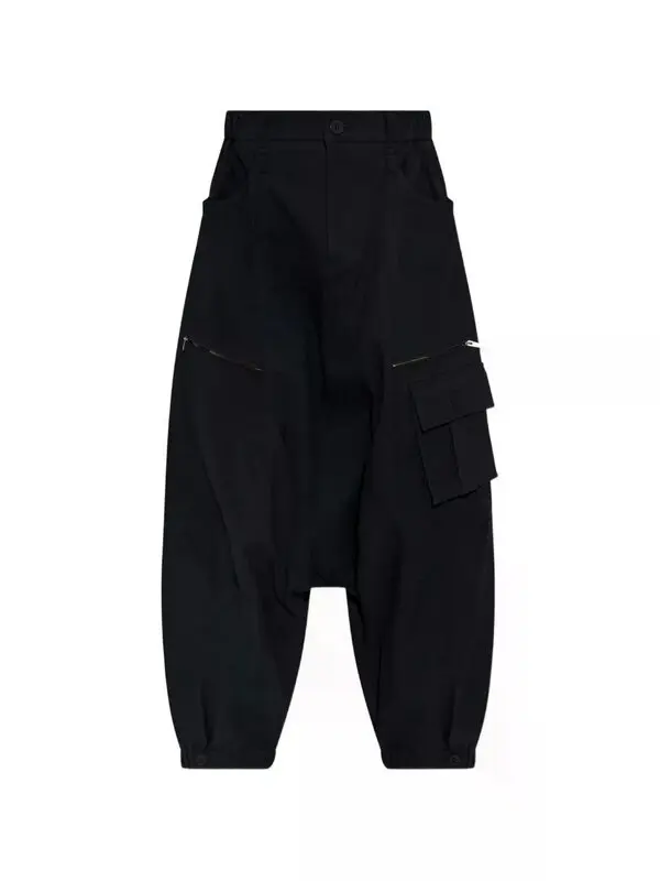 Issey Miyake Low-crotch Cropped Cargo Trousers