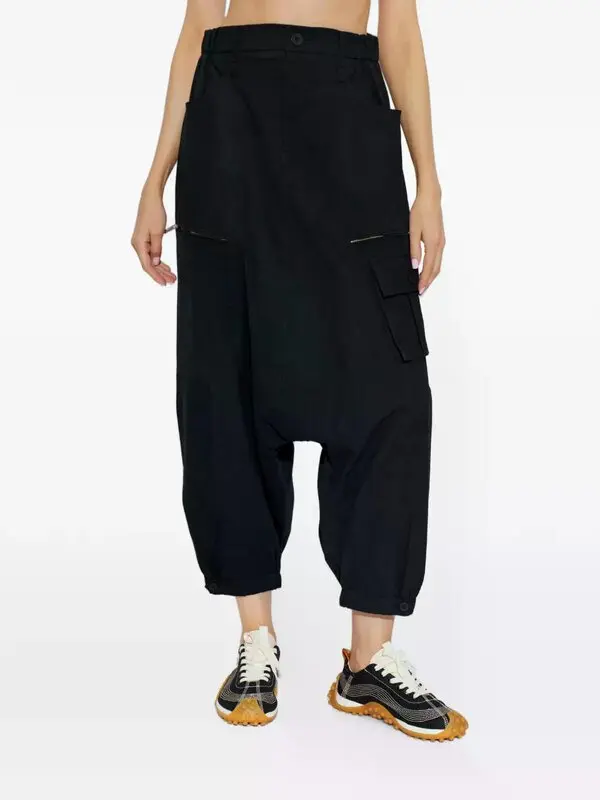 Issey Miyake Low-crotch Cropped Cargo Trousers