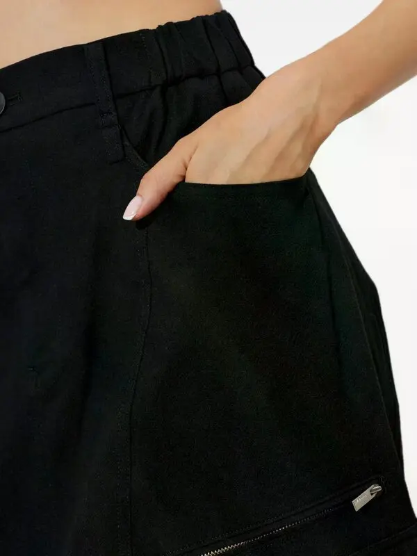 Issey Miyake Low-crotch Cropped Cargo Trousers