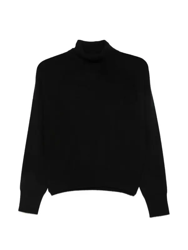 VANISE Cashmere Roll-neck Sweater - Black