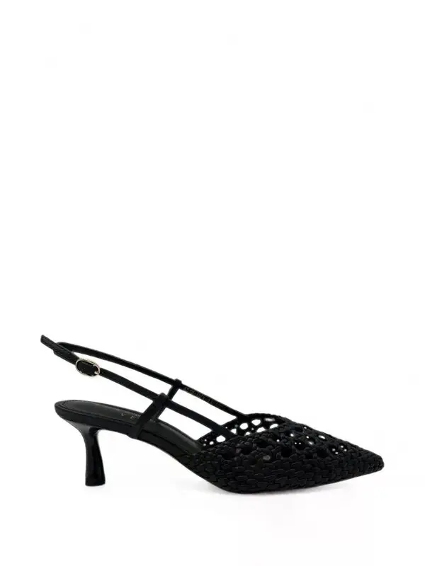 EMANUELLE VEE Woven Slingback Pumps