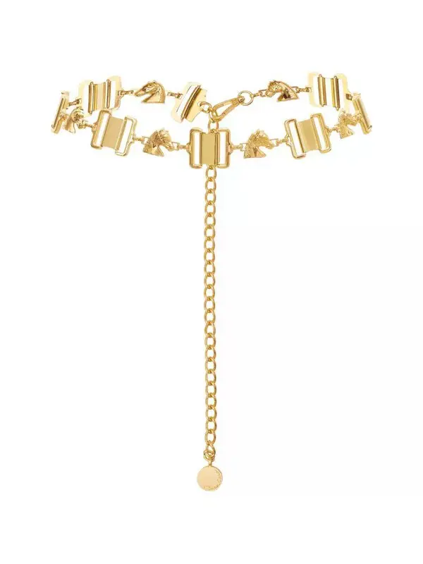 Cara Cara Horsehead Chain-link Belt - Gold