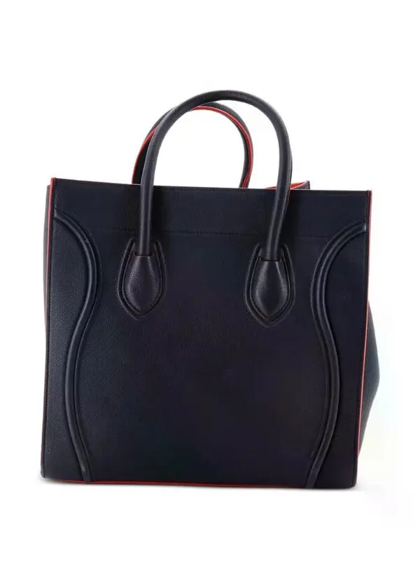 Celine Grainy Leather Mini Tote Bag - Blue