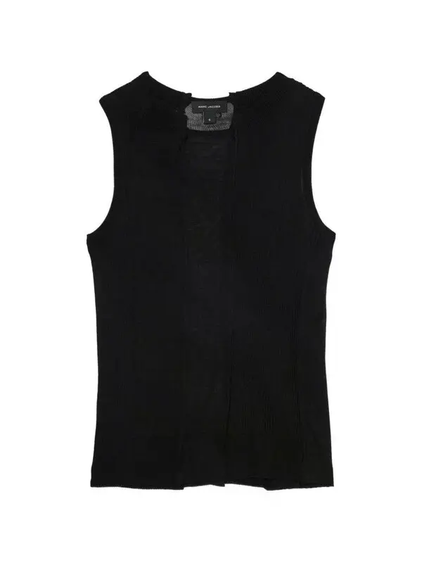 Marc Jacobs Sheer-panelled Knit Tank Top