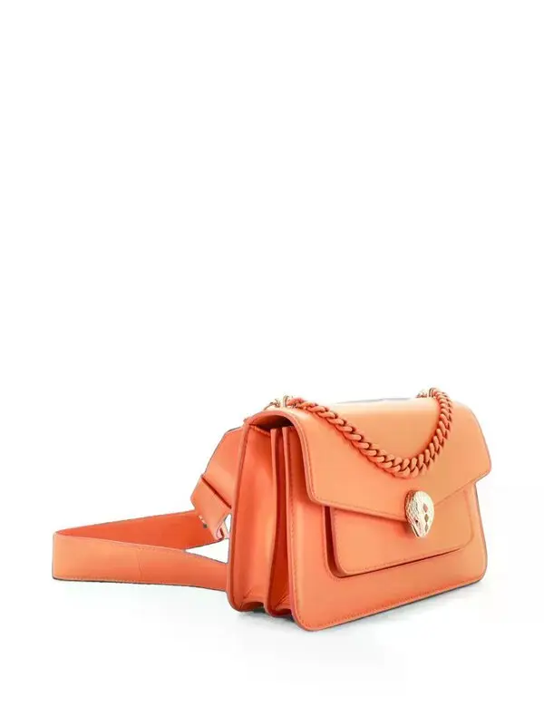 BVLGARI Serpenti Forever Maxi Chain Leather Small Crossbody Bag