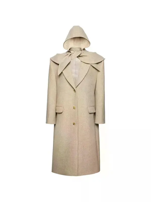 Magda Butrym Hooded Scarf-detail Coat