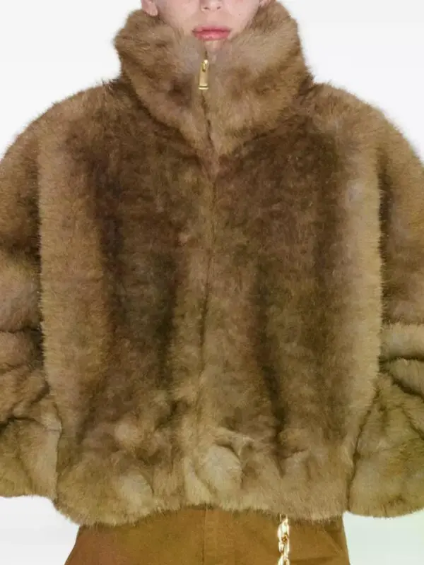 DARKPARK Celine Faux-fur Funnel-neck Jacket