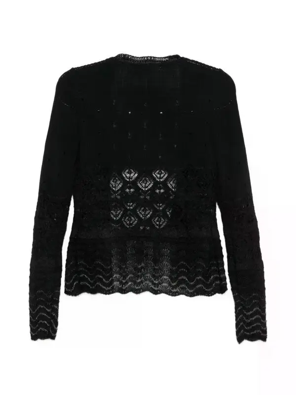 John Galliano Vintage 2000s Open-knit Crochet Cardigan