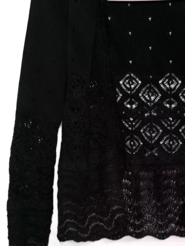 John Galliano Vintage 2000s Open-knit Crochet Cardigan