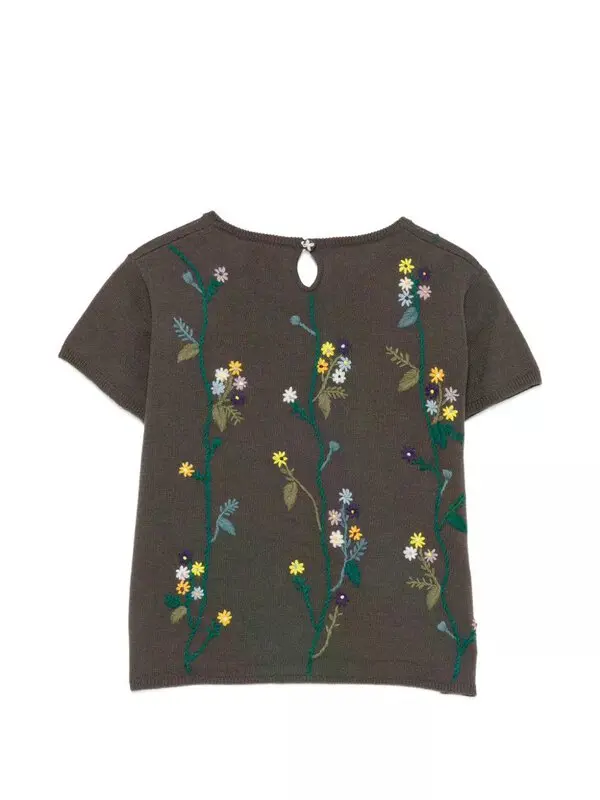 Moschino 2000s Floral-embroidered T-shirt