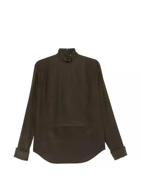 JIL SANDER 2000s High-neck Blouse - Green
