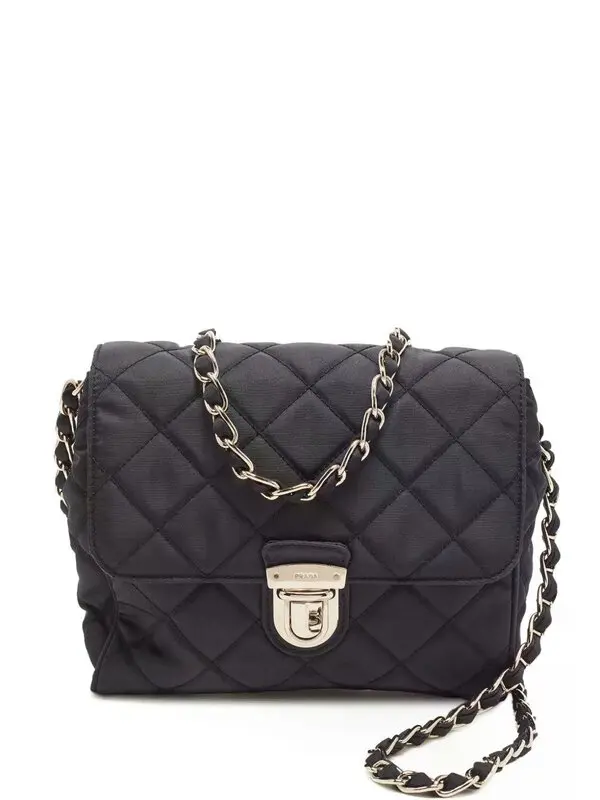 Prada Quilted Mini Chain Bag - Blue