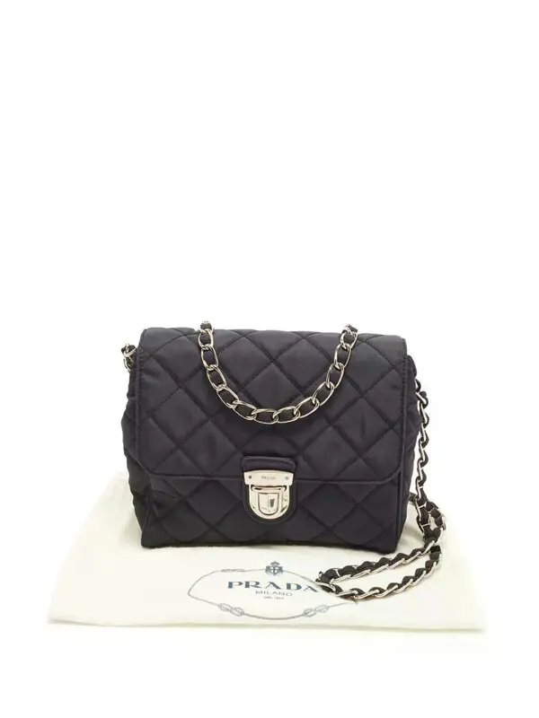 Prada Quilted Mini Chain Bag - Blue