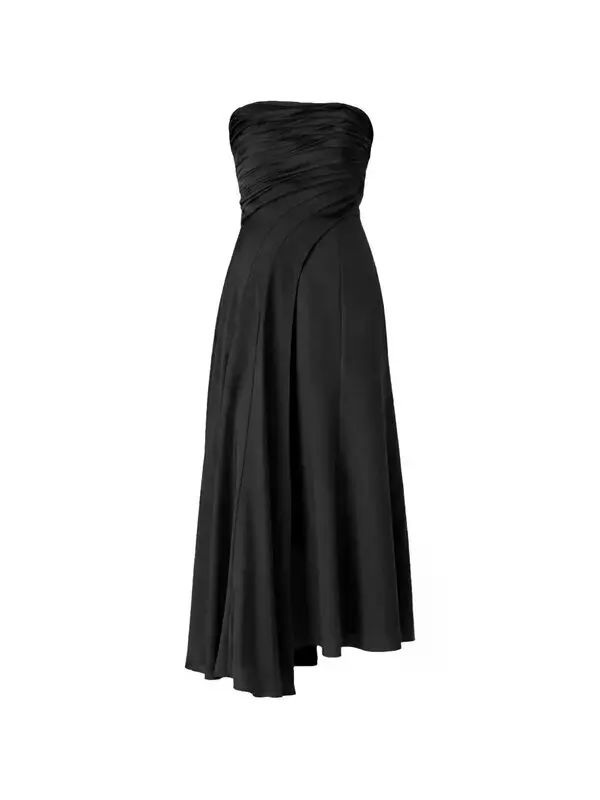 Cinq À Sept Clarisse Ruched Asymmetric Dress - Black