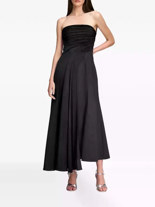 Cinq À Sept Clarisse Ruched Asymmetric Dress - Black