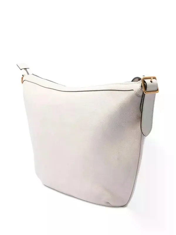 Gucci Grained Calfskin Logo Half Moon Cross Body Bag