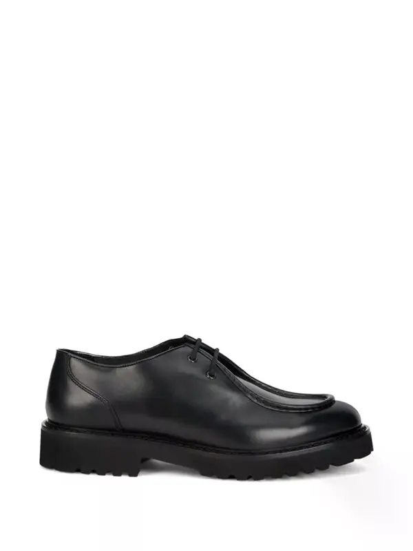 DOUCAL'S Leather Lace-up Shoes - Black