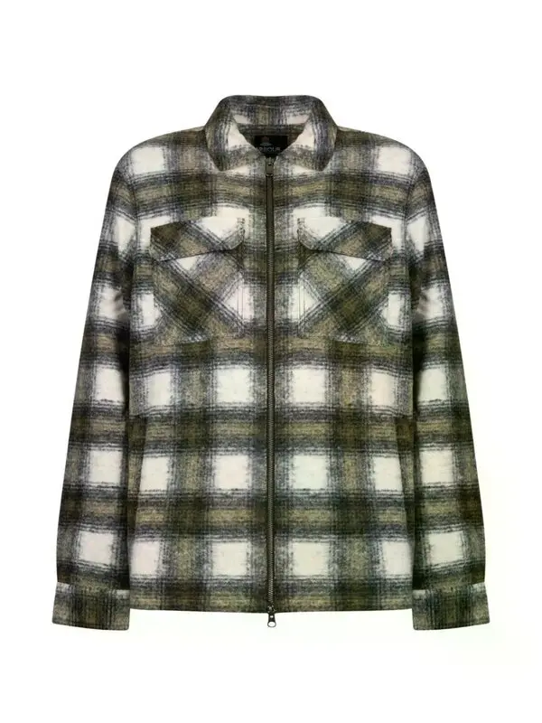 BARBOUR INTERNATIONAL Clayton Check-pattern Zipped Shirt Jacket