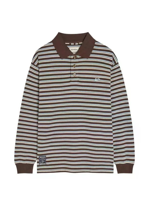 DAMSON MADDER Remie Long-sleeve Polo Top - Brown